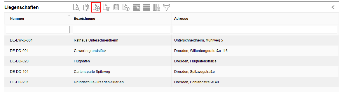 Liegenschaft anlegen
